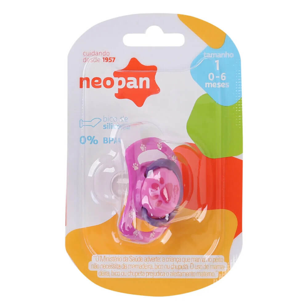 Chupeta Neopan Ortodôntica Estampa De Patinha N°1 Lilás