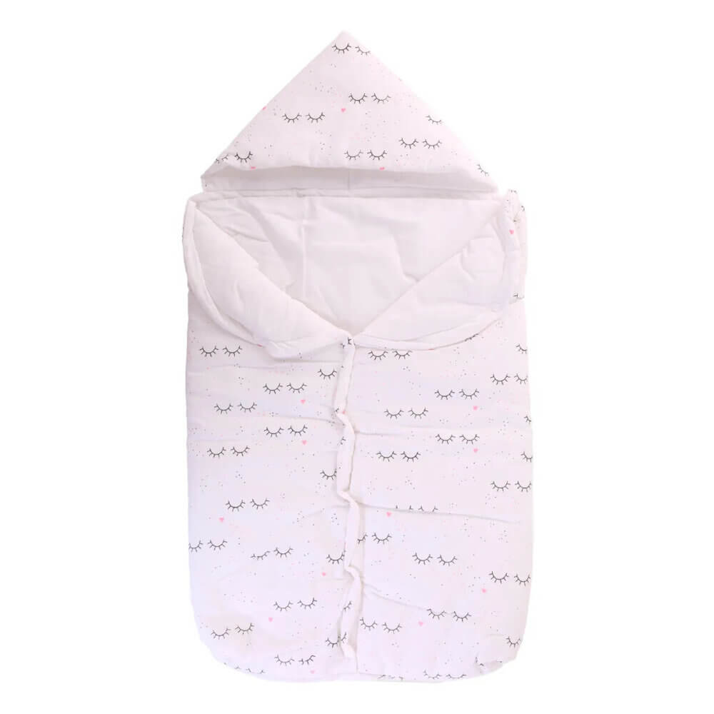 Baby Sac Papi Com Capuz Estampado Cílios 77 x 33