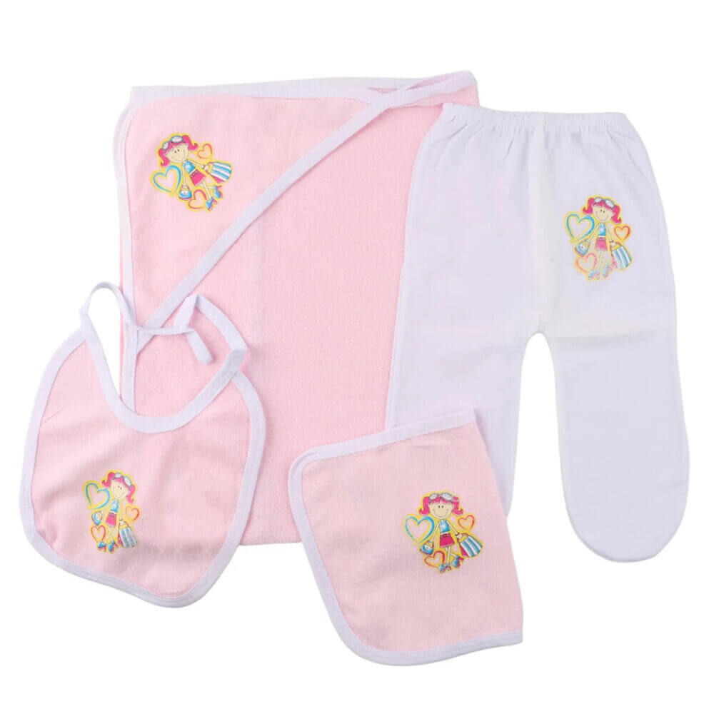 Kit Banho Baby Pri Atoalhado - 04 Peças