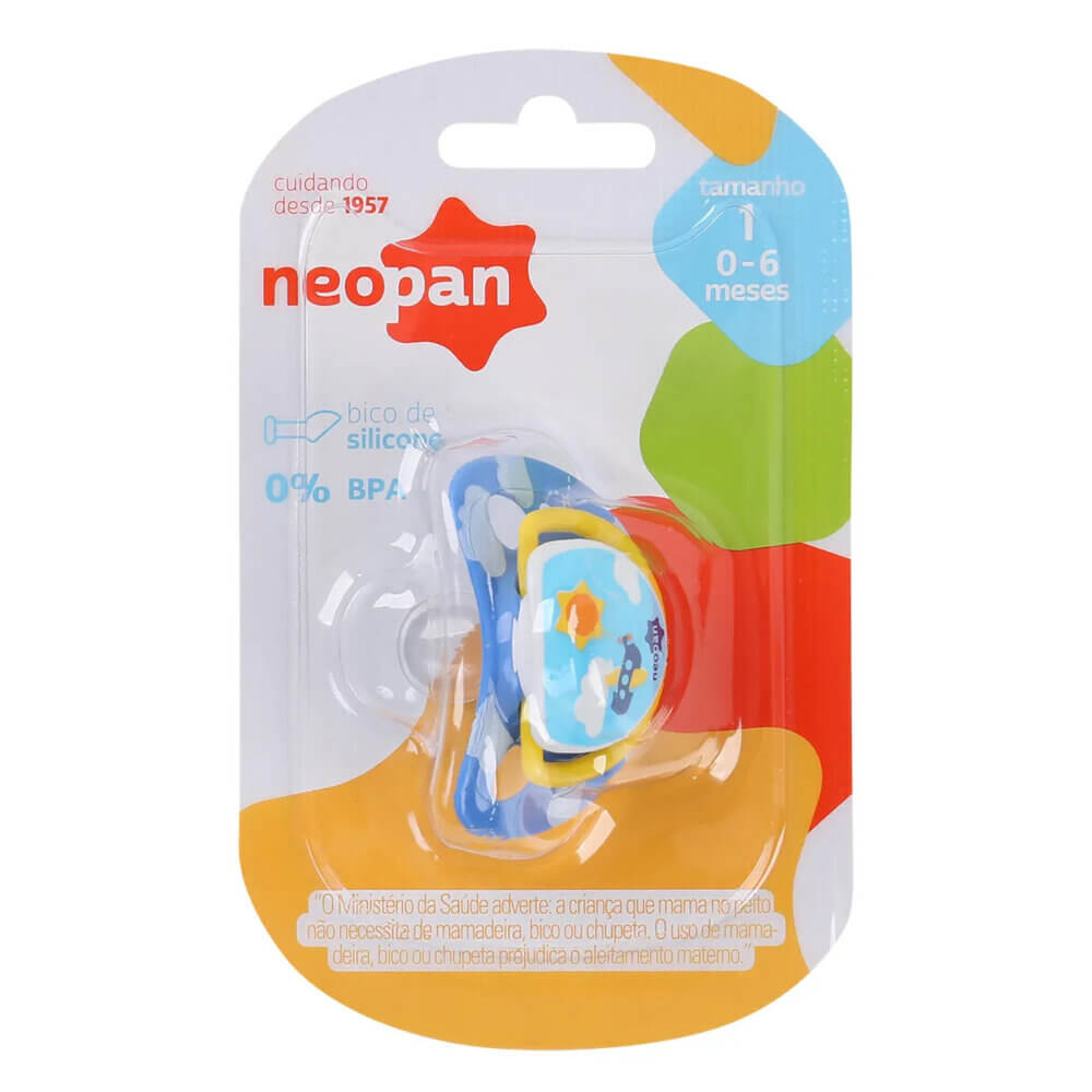 Chupeta Neopan Neotop Ortodôntica Avião N°1 Azul