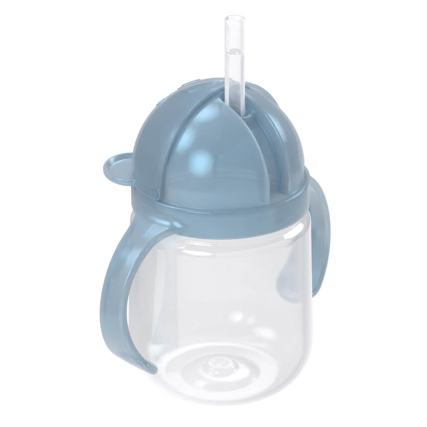 Caneca Infantil Plasútil Treinamento Com Canudo Urso 260ml