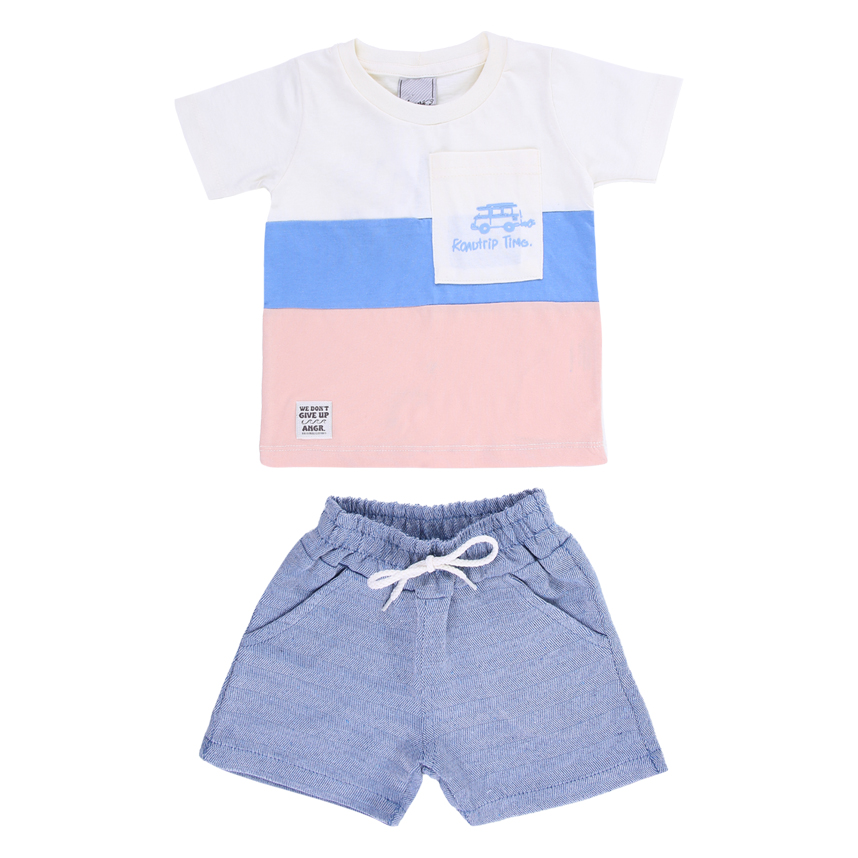 Conjunto Infantil Angerô Camiseta Estampa Relevo Kombi