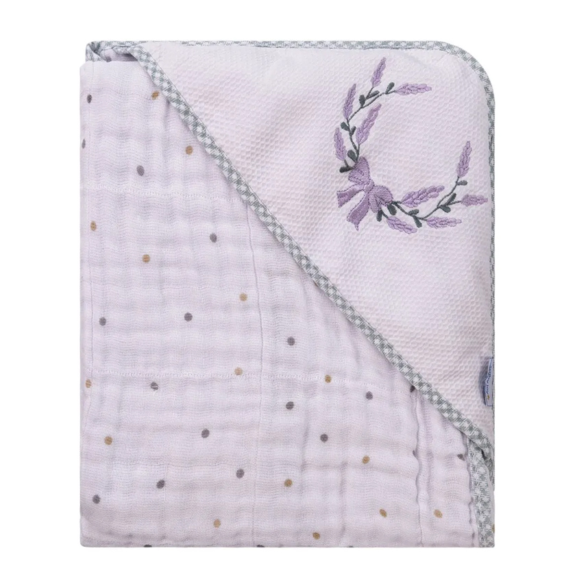 Toalha De Banho Baby Joy Soft Bordado Lavanda