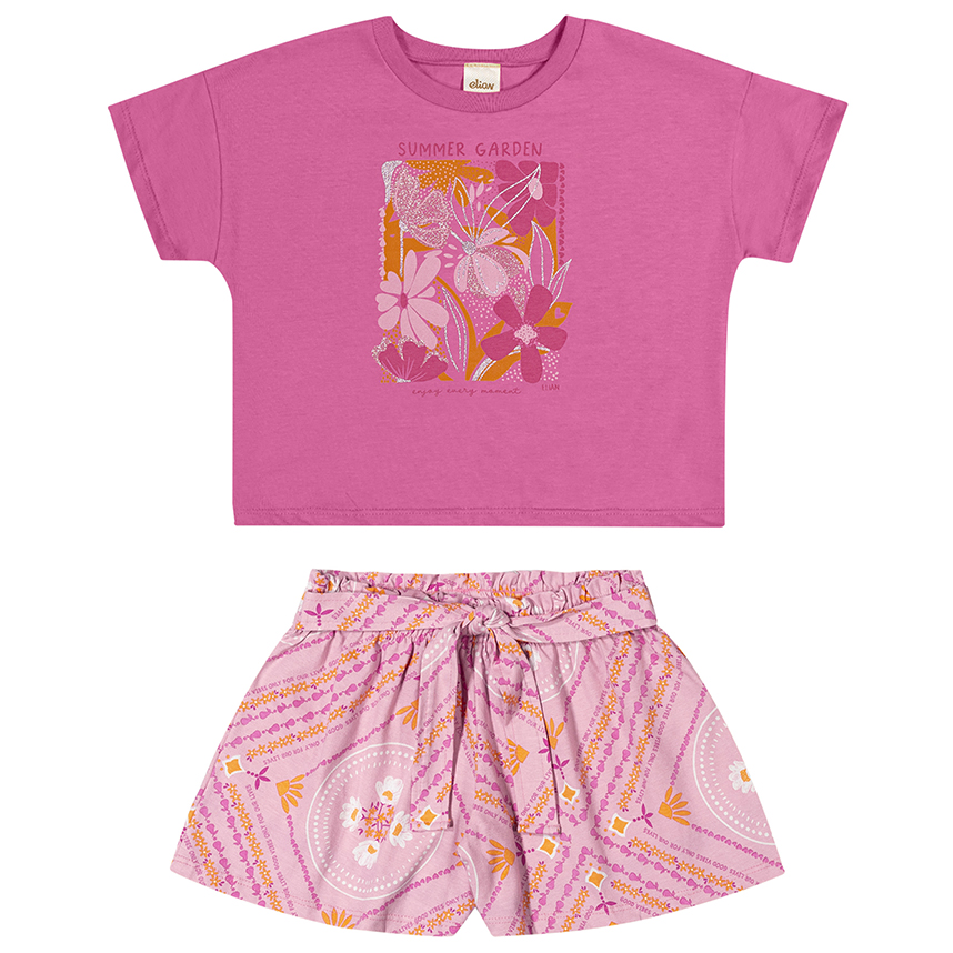 Conjunto Infantil Elian Blusa Estampa Floral