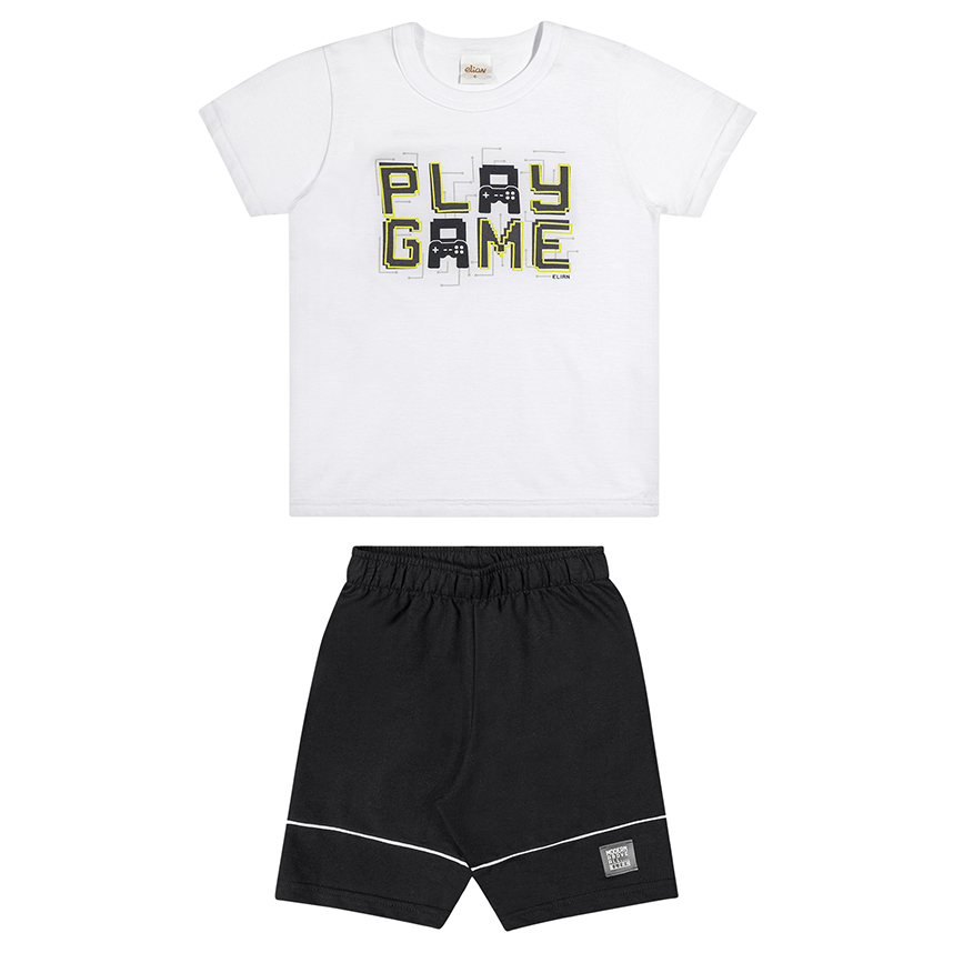 Conjunto Infantil Elian Manga Curta Play Game