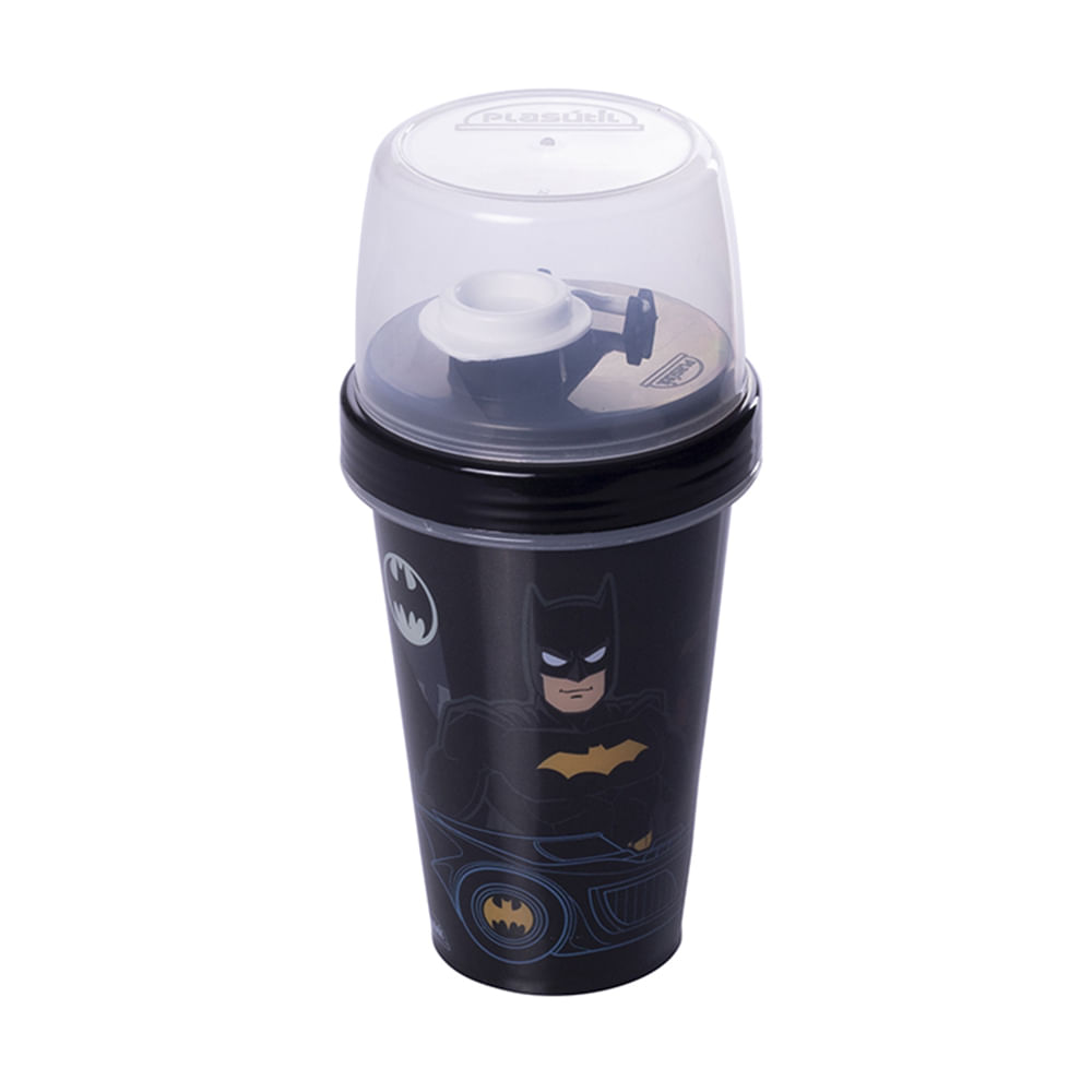 Mini Shakeira Infantil Plasútil Batman 320 ML